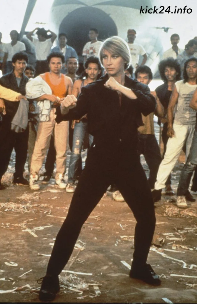 Cynthia Rothrock Porträt – Kick illustrierte Kicksider